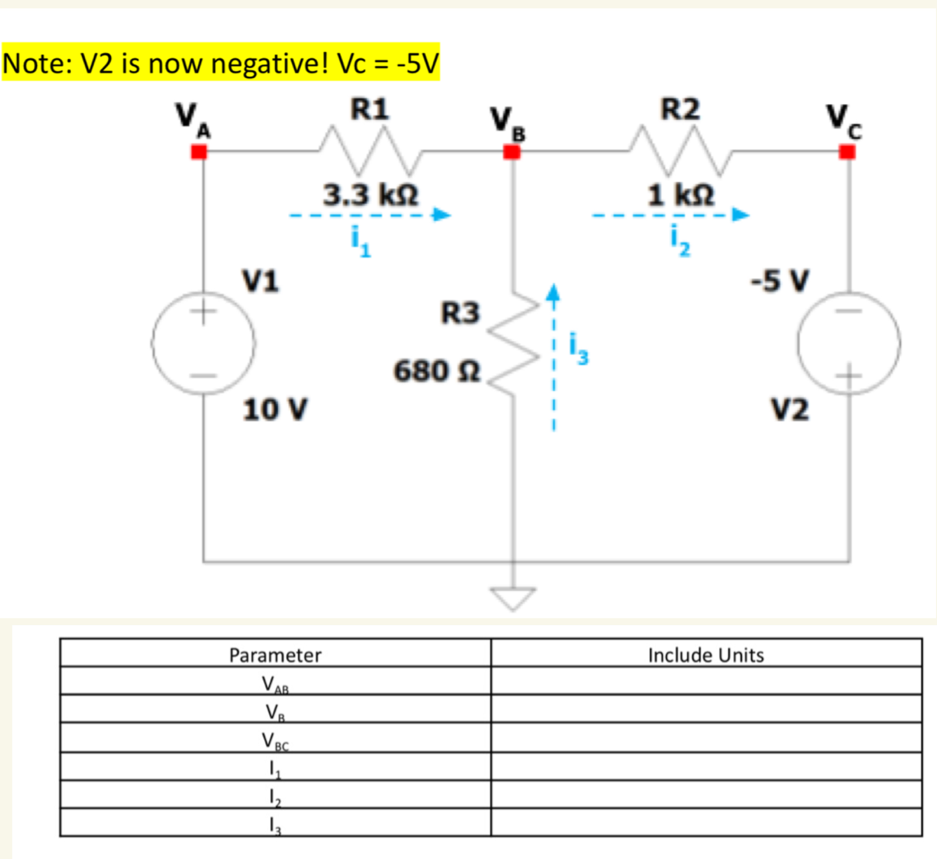 Solved Note: V2 ﻿is now negative! | Chegg.com