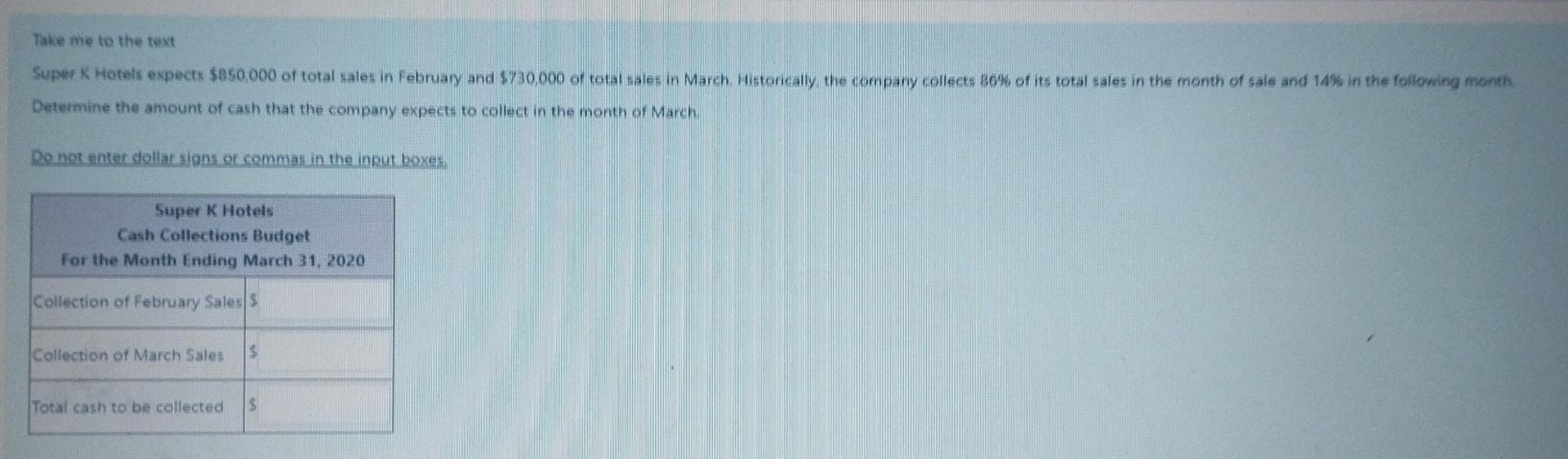 Solved Do not enter dollar signs or commas in the input | Chegg.com