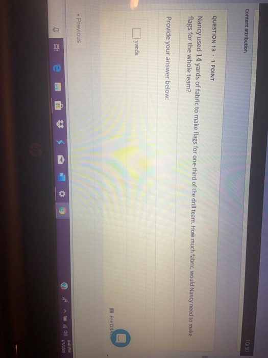 Solved Content attribution 10/50 QUESTION 13.1 POINT Nancy | Chegg.com
