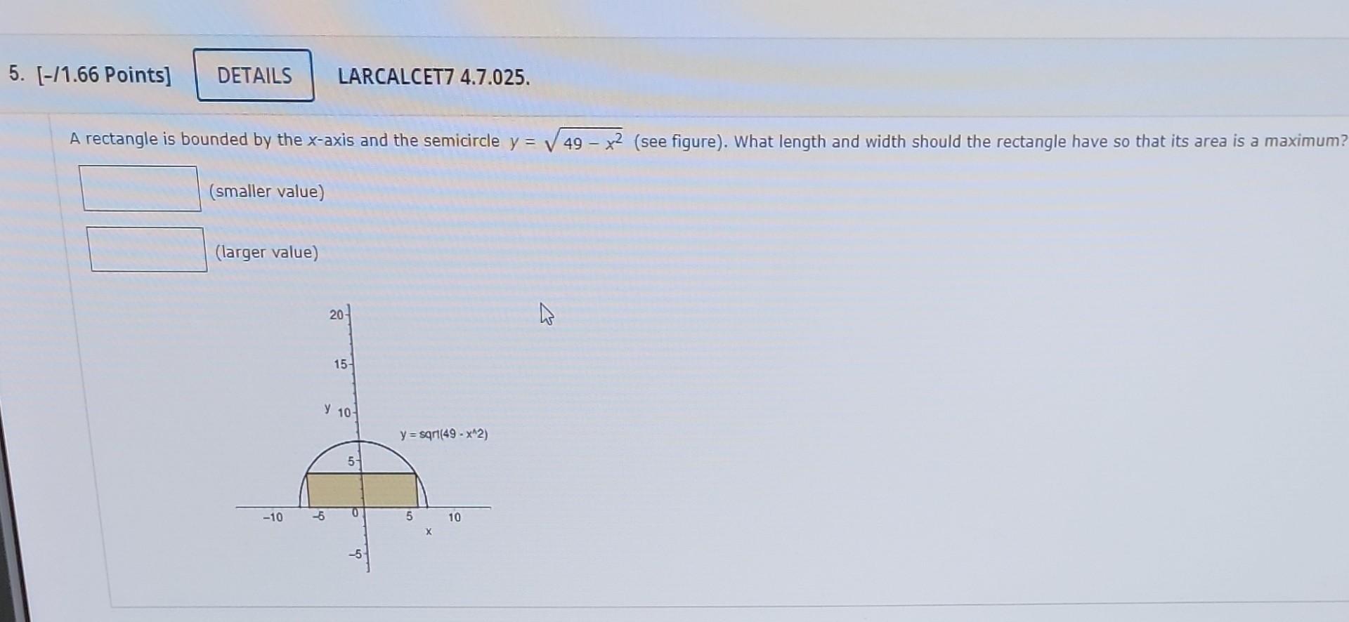 Solved A rectangle is bounded by the x-axis and the | Chegg.com