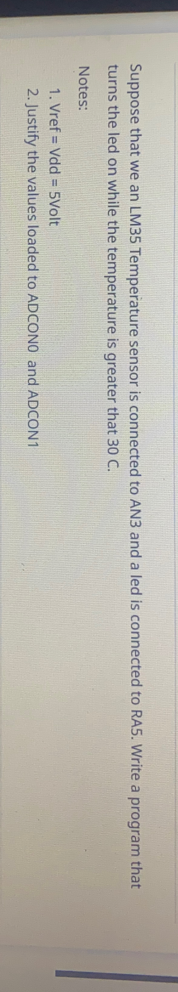 Solved Suppose that we an LM35 ﻿Temperature sensor is | Chegg.com