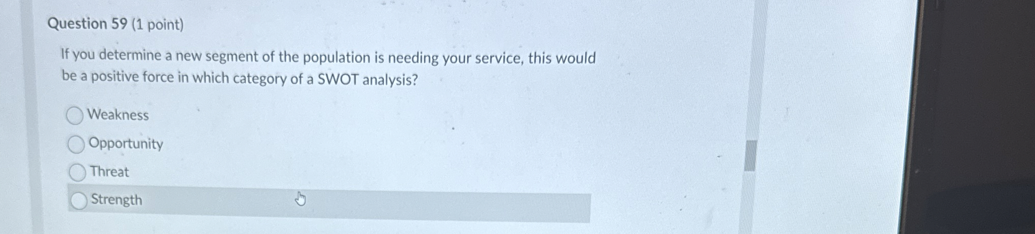 Solved Question 59 (1 ﻿point)If you determine a new segment | Chegg.com