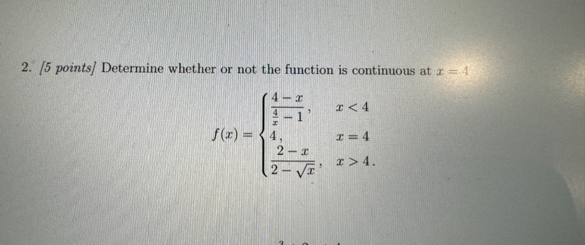 Solved [5 ﻿points] ﻿Determine whether or not the function is | Chegg.com