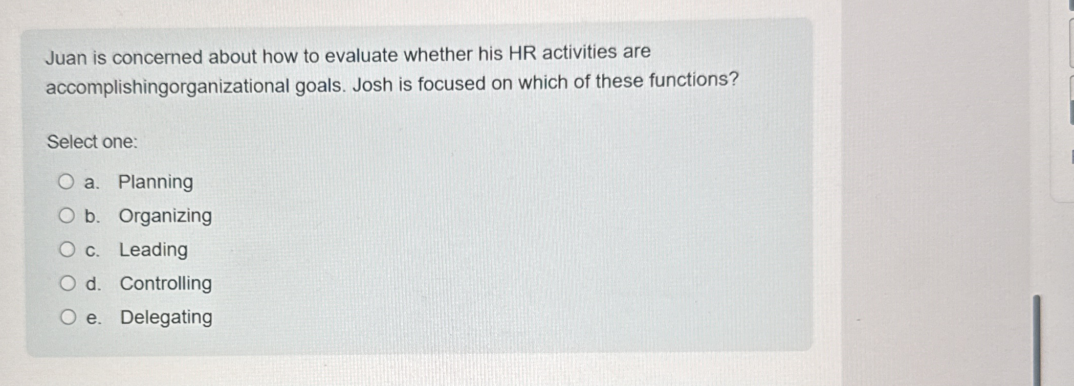 Solved Juan is concerned about how to evaluate whether his | Chegg.com