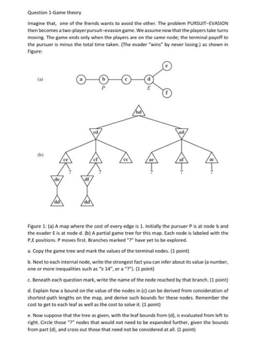 Solved Question 1-Game theory Imagine that, one of the | Chegg.com
