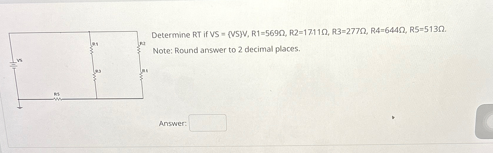 Solved Determine RT ﻿if | Chegg.com