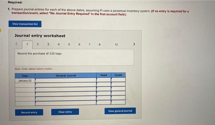 Solved Required information E7-12 (Algo) Using FIFO for | Chegg.com