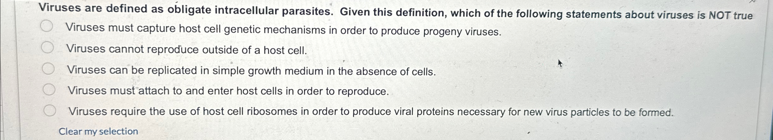 Solved Viruses are defined as obligate intracellular | Chegg.com
