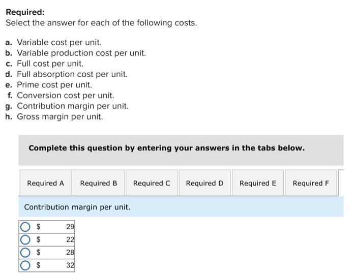 Solved Required: Select the answer for each of | Chegg.com
