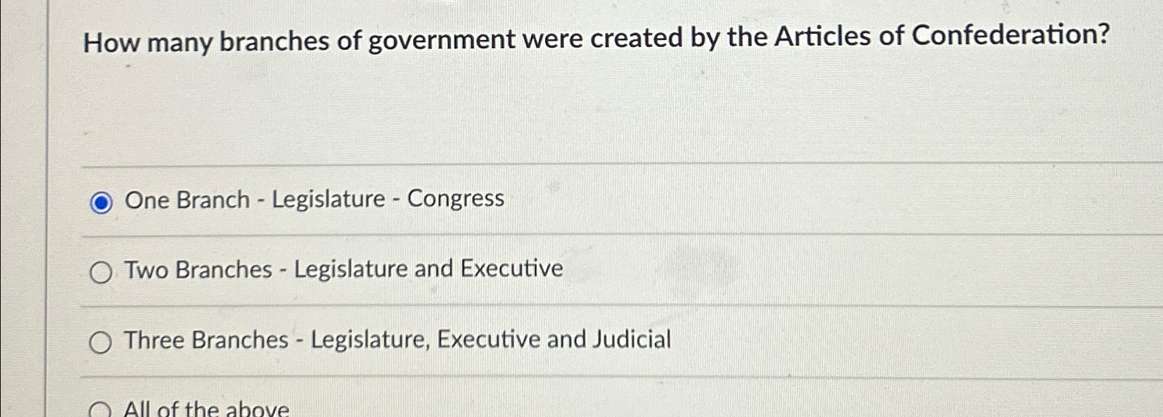 Solved How many branches of government were created by the | Chegg.com
