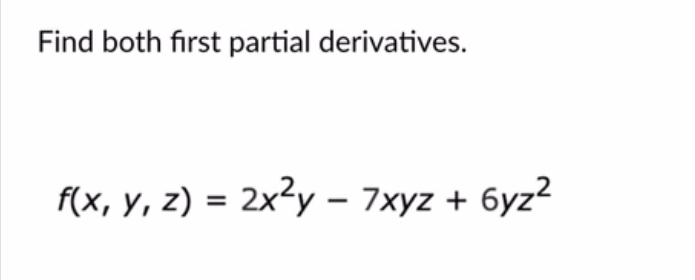 Solved Find both first partial | Chegg.com