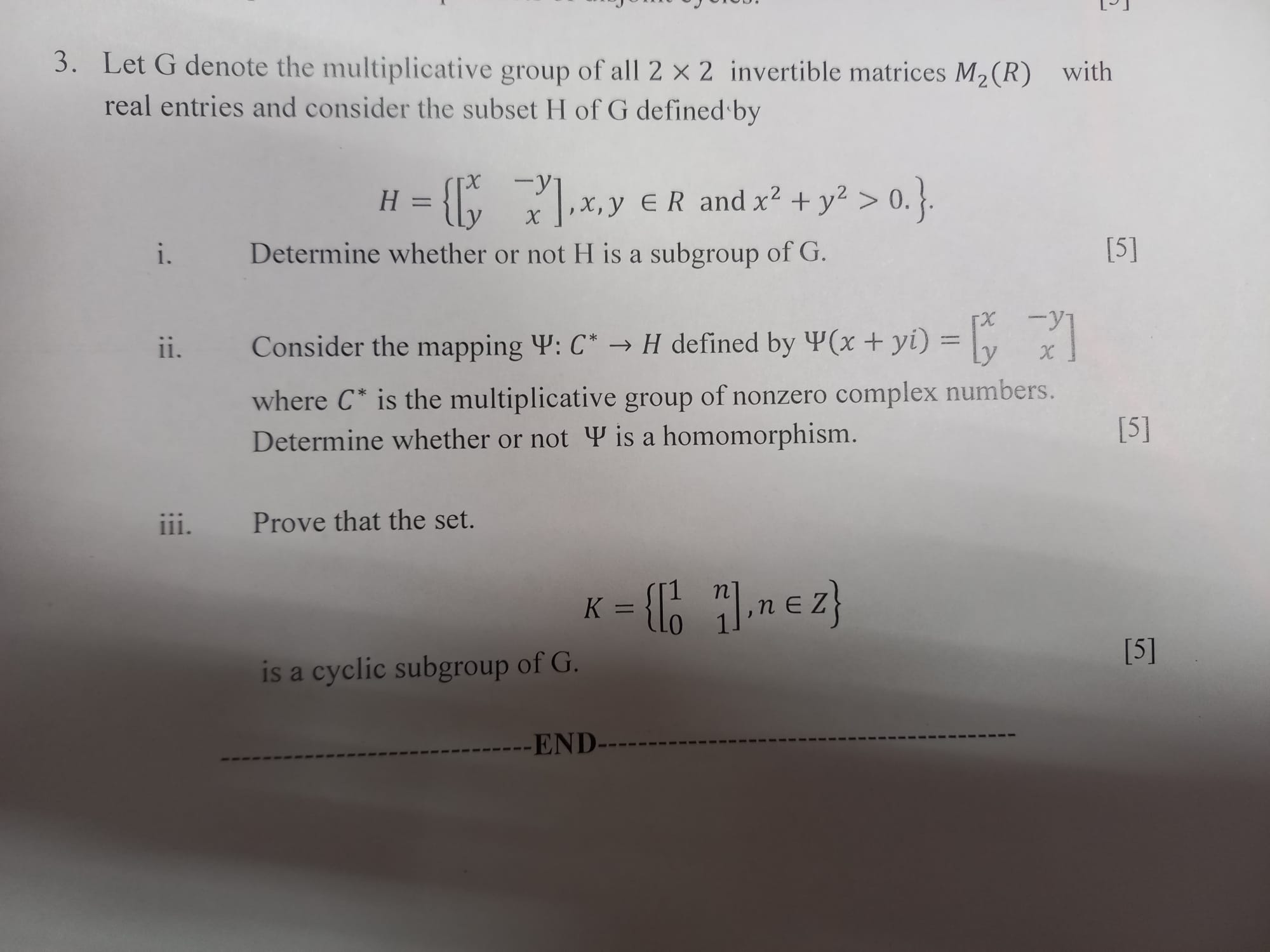 Solved Let G ﻿denote the multiplicative group of all 2×2 | Chegg.com