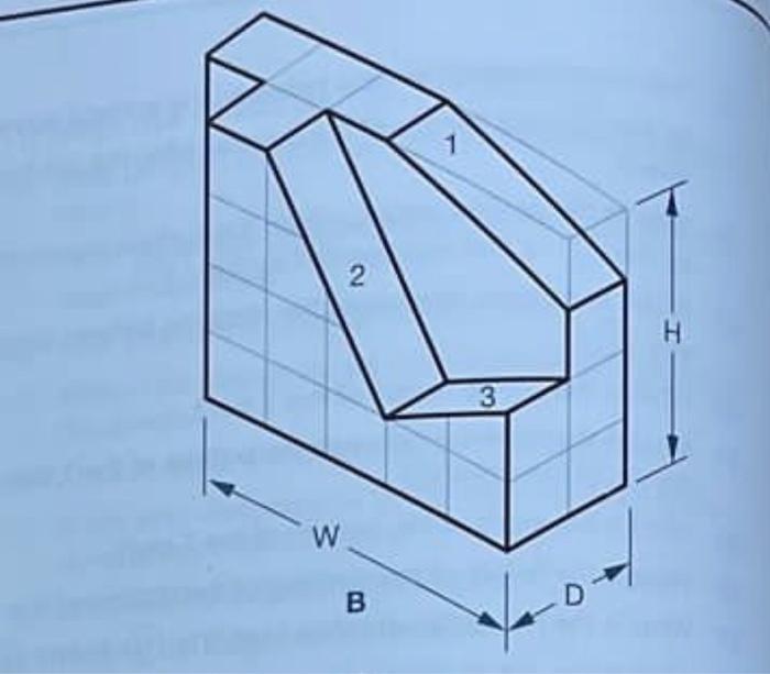 Solved draw it top , side and front views | Chegg.com