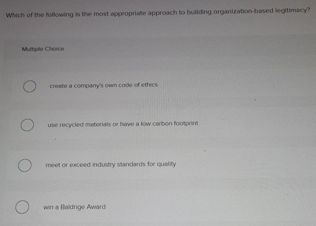 Solved Which of the following is the most appropriate | Chegg.com