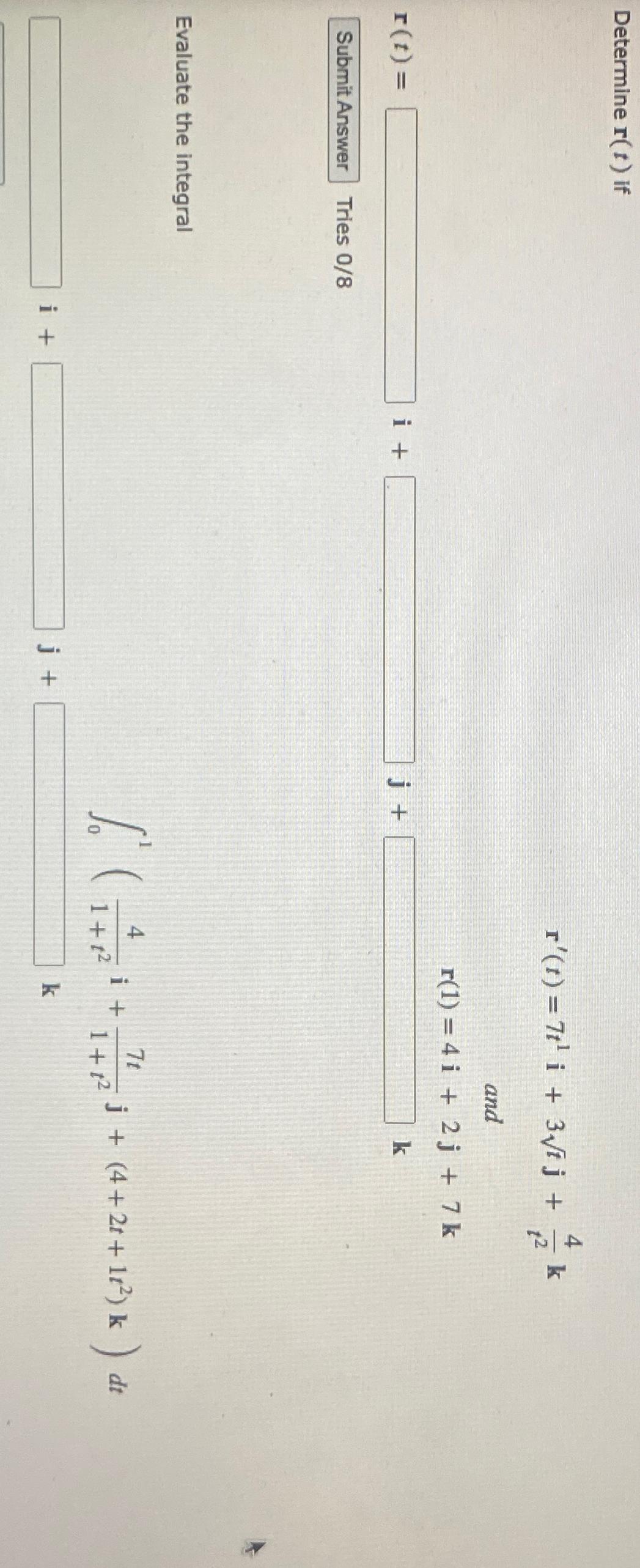 Solved Determine r(t) | Chegg.com