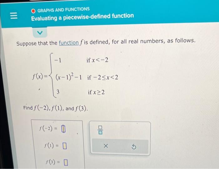 Solved Suppose that the function f is defined, for all real | Chegg.com
