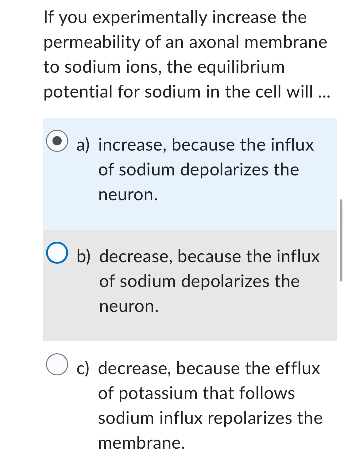 Solved permeability of an axonal membrane to sodium ions, | Chegg.com