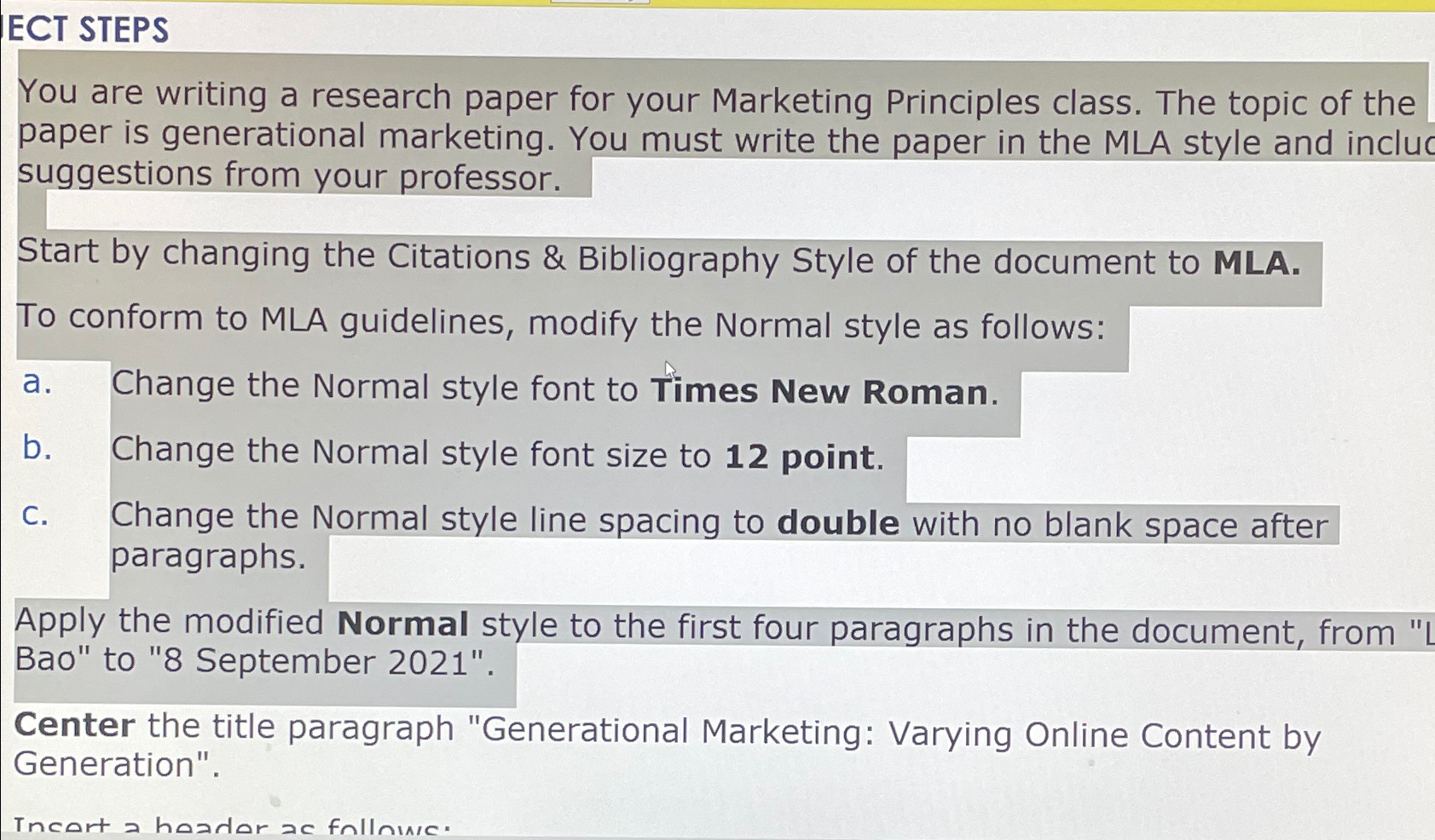 Solved ECT STEPSYou are writing a research paper for your | Chegg.com