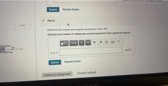 Solved At a given instant the slider block B shown in is | Chegg.com