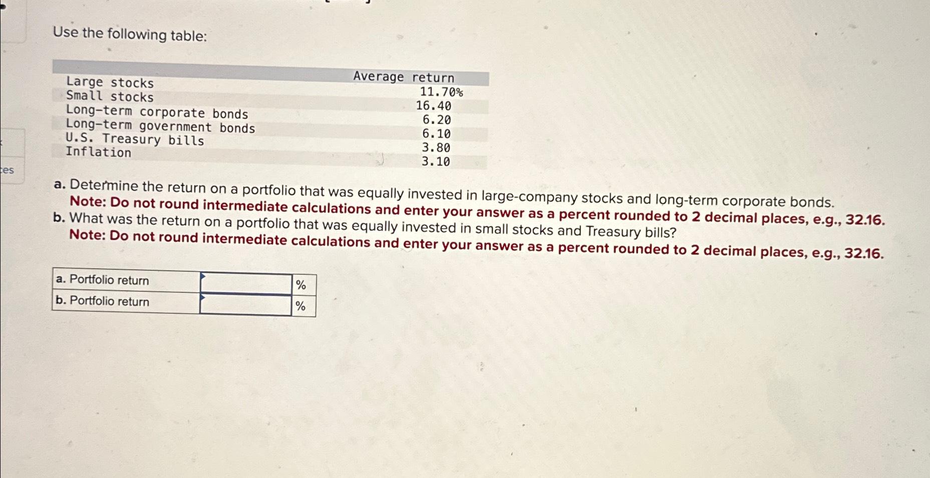 Solved Use the following table:\table[[Large | Chegg.com