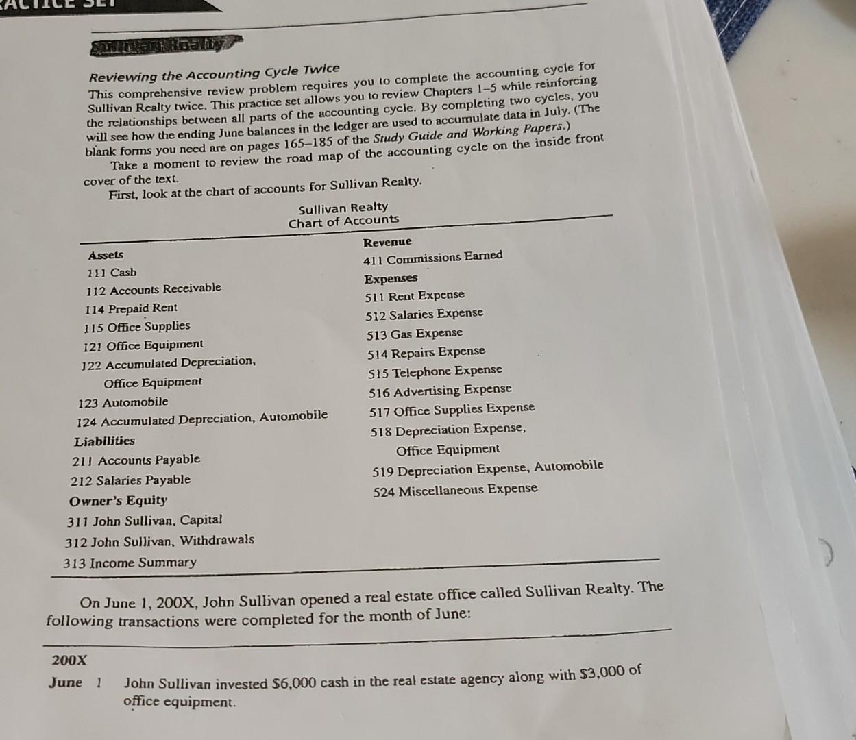 Reviewing the Accounting Cycle Twice This | Chegg.com