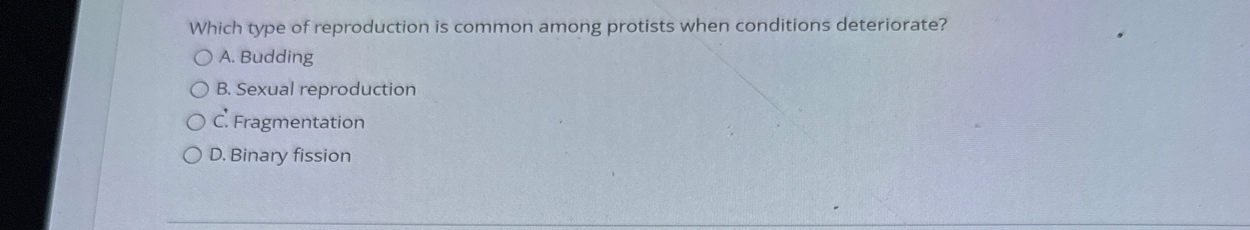 Solved Which Type Of Reproduction Is Common Among Protists