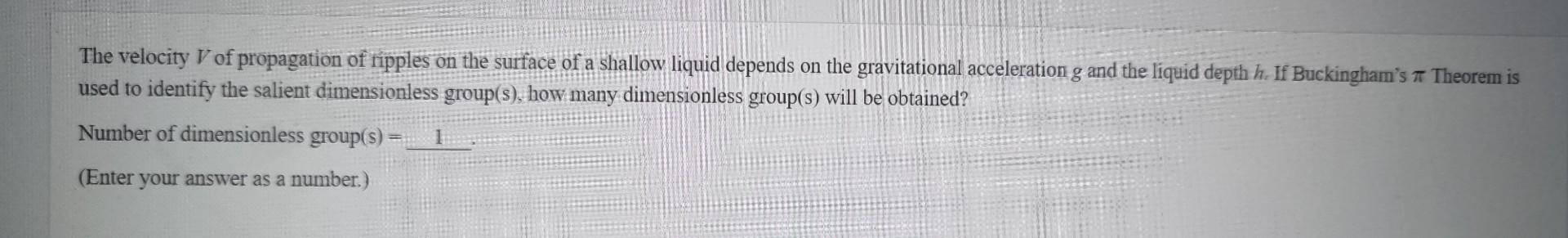 Solved The velocity V of propagation of ripples on the | Chegg.com