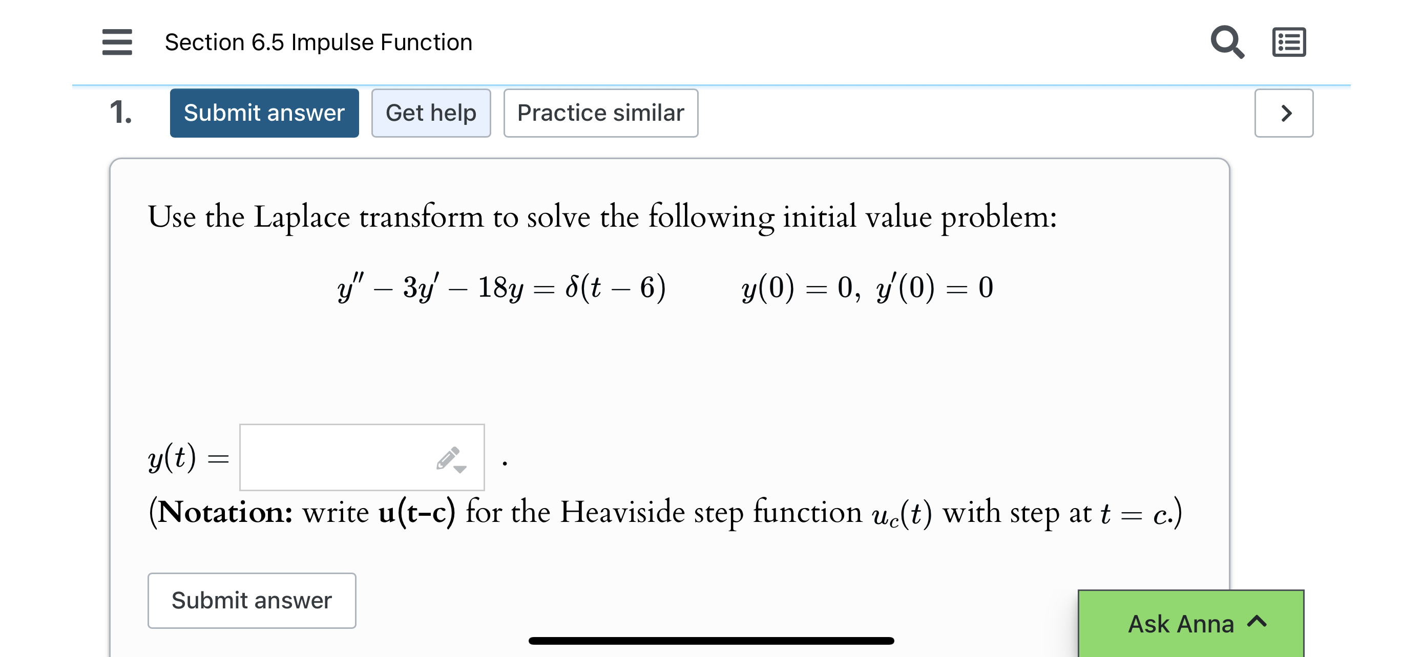 Solved Section 6.5 Impulse Function Use the Laplace | Chegg.com Solved Section 6.5 Impulse Function Use the Laplace | Chegg.com