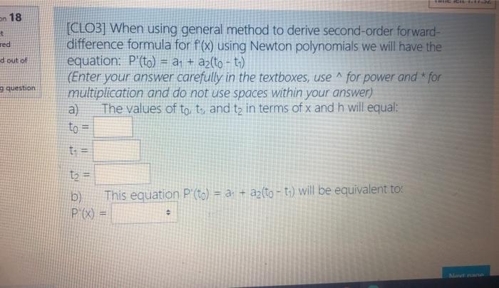 Solved on 18 red d out of [CLO3] When using general method | Chegg.com