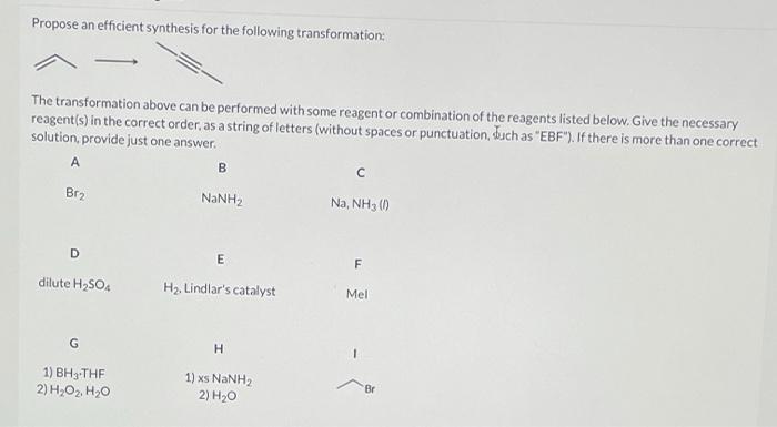 Solved Propose an efficient synthesis for the following | Chegg.com