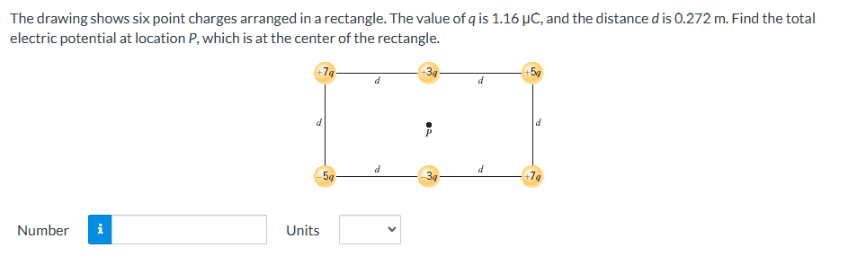 Solved The drawing shows six point charges arranged in ﻿a | Chegg.com