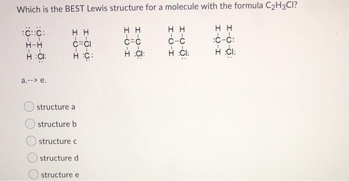 Solved Which is the BEST Lewis structure for a molecule with | Chegg.com