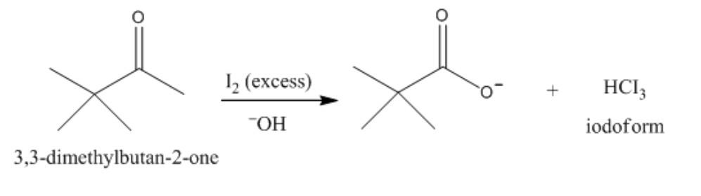 Solved 3,3-dimethylbutan-2-one 1₂ (excess) TOH HCI 3 | Chegg.com