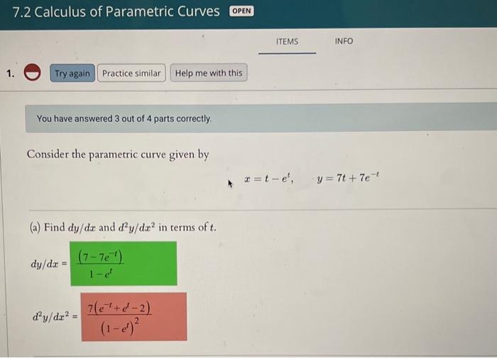 Solved You have answered 3 out of 4 parts correctly. | Chegg.com