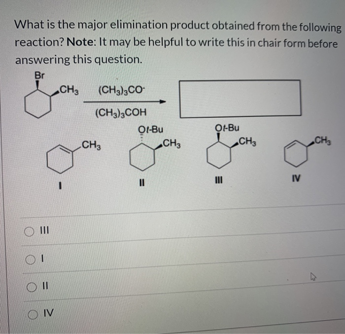 Solved What is the major elimination product obtained from | Chegg.com