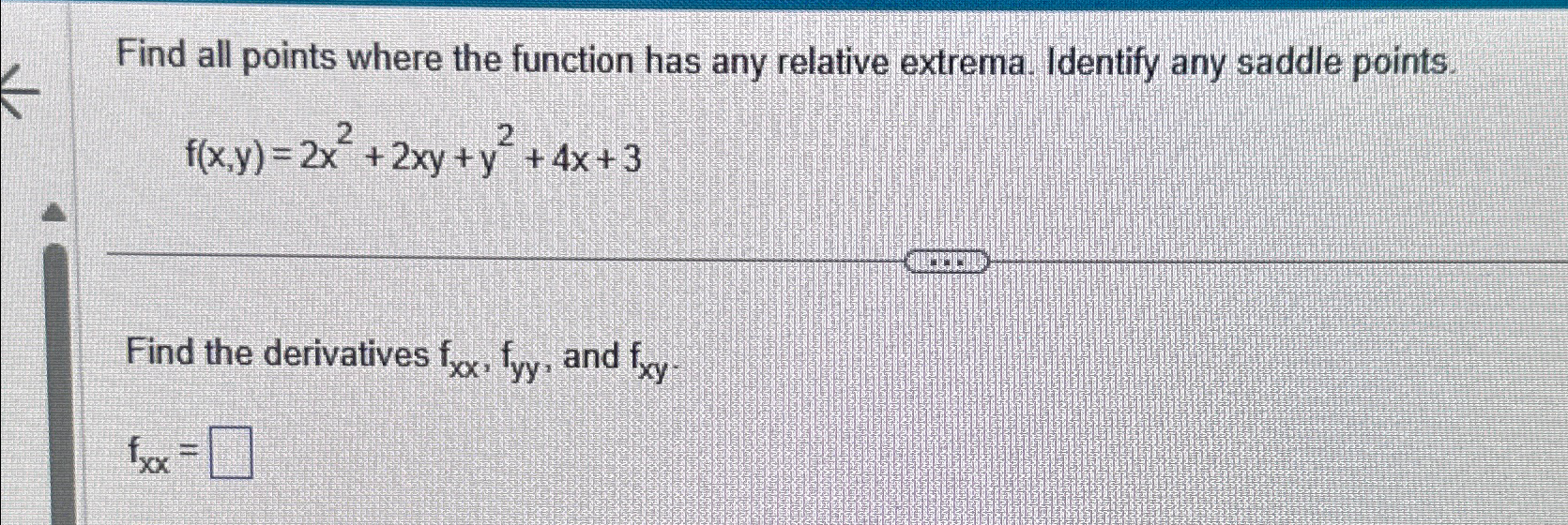 Solved Find all points where the function has any relative | Chegg.com