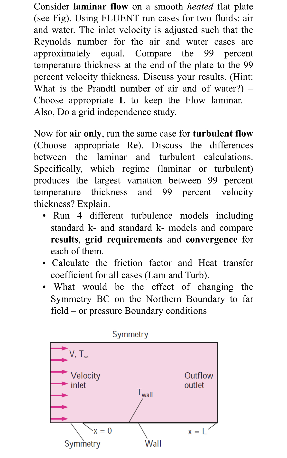 Solved Consider laminar flow on a smooth heated flat plate | Chegg.com