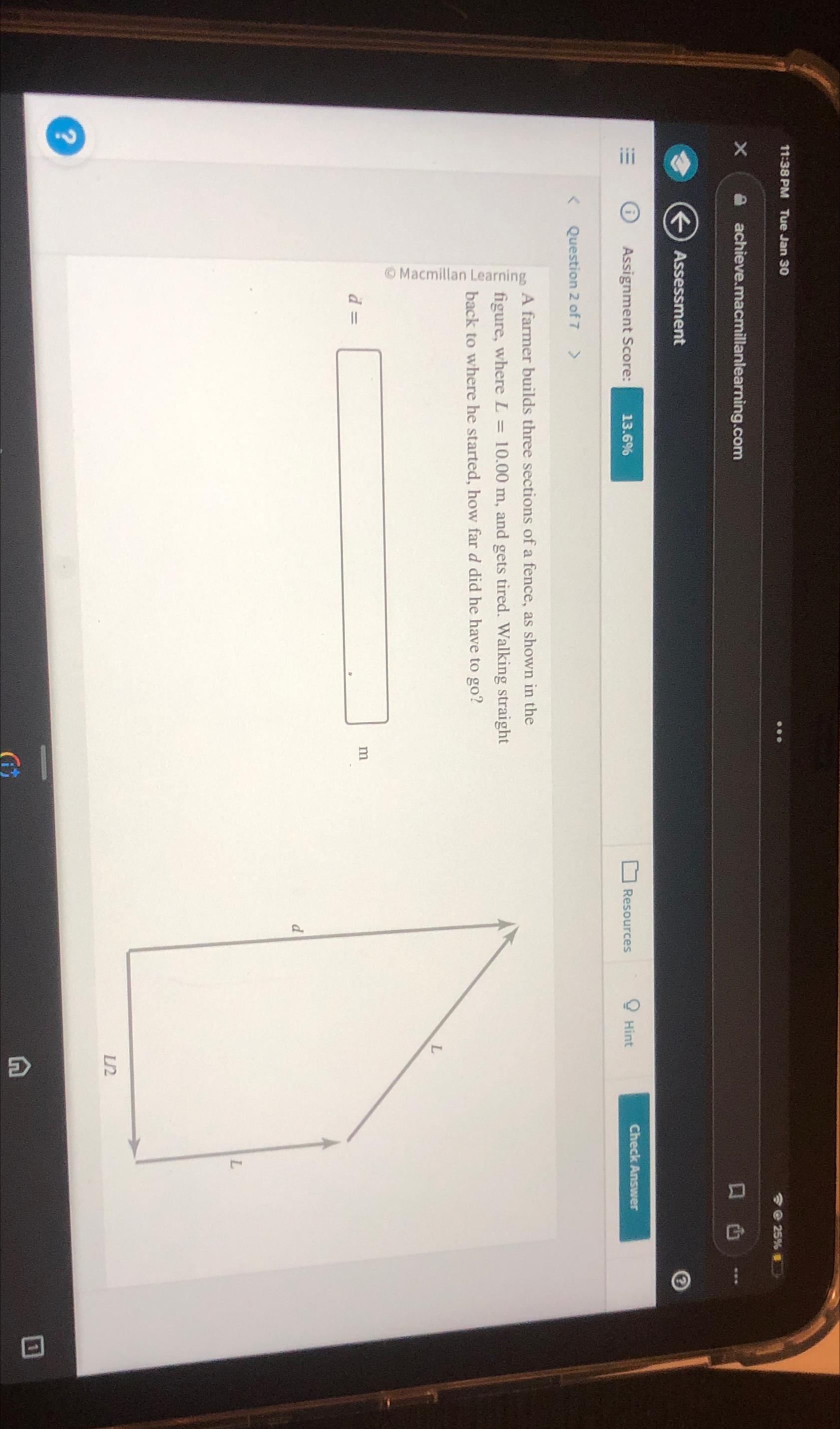 Solved AssessmentAssignment Score:13.6%ResourcesHintQuestion | Chegg.com
