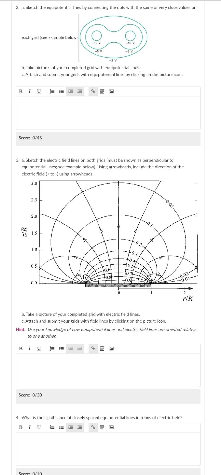 Solved 2. a. Sketch the equipotential lines by connecting | Chegg.com
