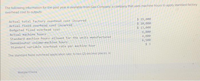 Solved The following information for the past year is | Chegg.com