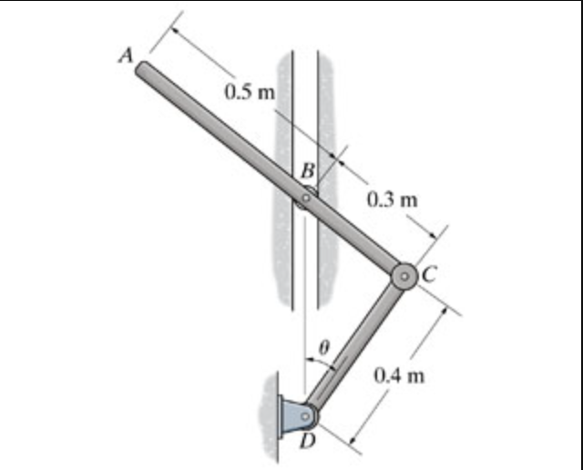 Solved The 6- ﻿kg rod ABC is connected to the 2- ﻿kg rod | Chegg.com