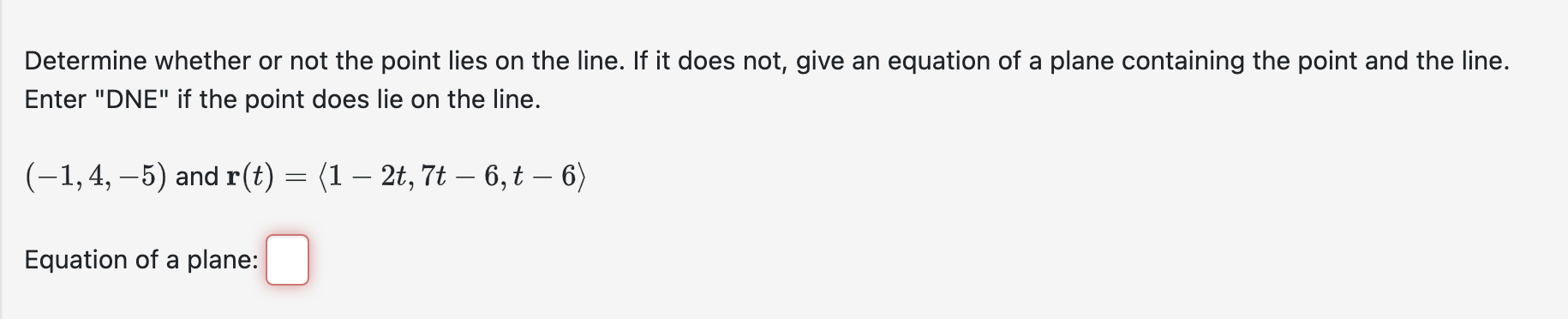 Solved Determine whether or not the point lies on the line. | Chegg.com