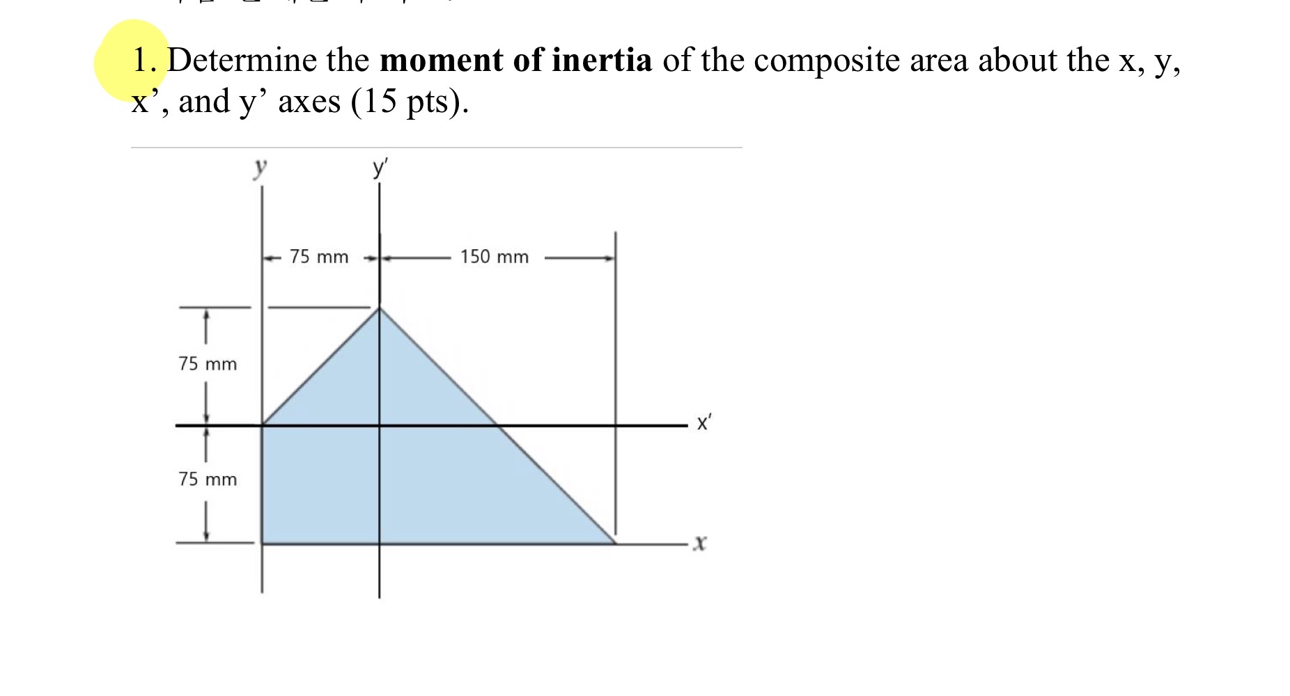 Solved Determine the moment of inertia of the composite area | Chegg.com