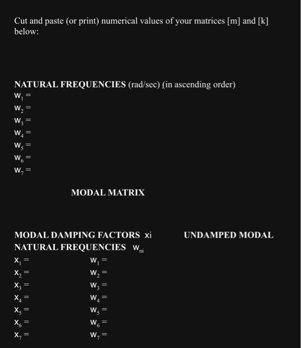 The Problem A Crude Finite Element Model Of An