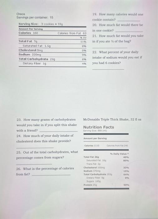 Solved LAB 02: ASSIGNMENT Nutrition I abel worksheet All | Chegg.com