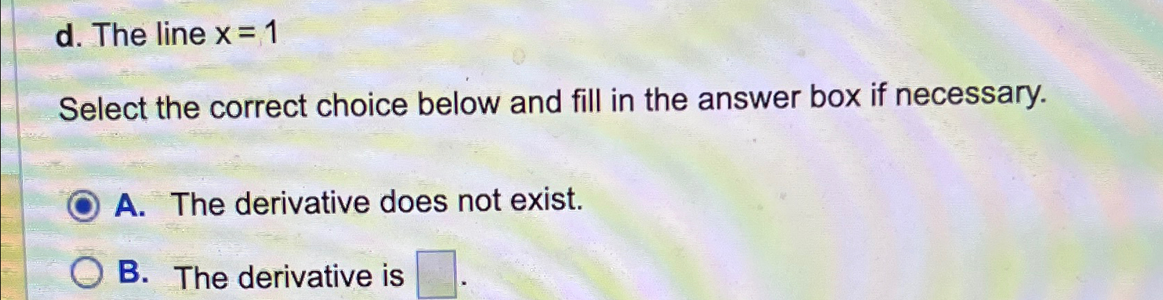 Solved d. The line x=1Select the correct choice below and | Chegg.com Solved d. The line x=1Select the correct choice below and | Chegg.com