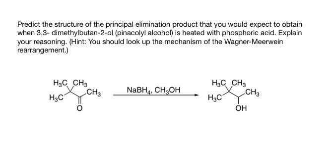 Solved Predict the structure of the principal elimination | Chegg.com