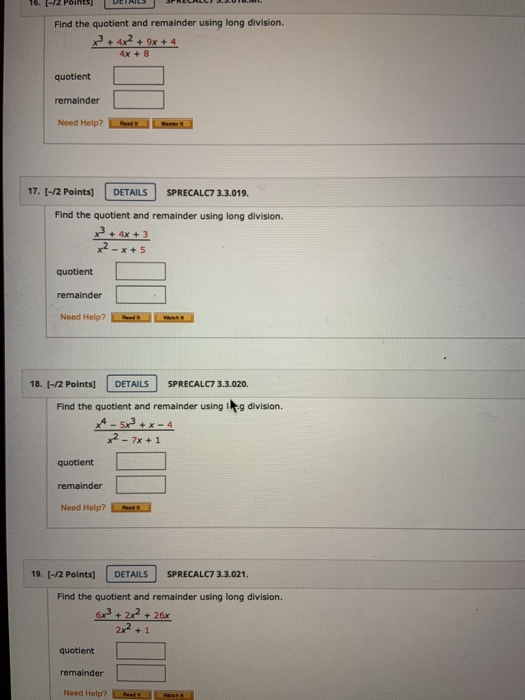 Solved 10 Find The Quotient And Remainder Using Long Chegg solved-10-find-the-quotient-and-remainder-using-long-chegg