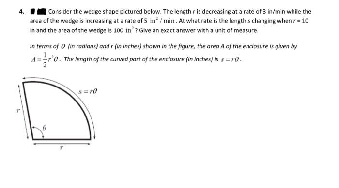 Solved 4. Consider the wedge shape pictured below. The | Chegg.com