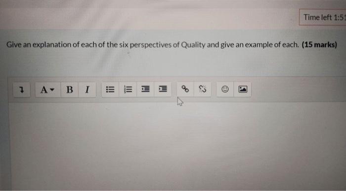 Solved Give an explanation of each of the six perspectives | Chegg.com